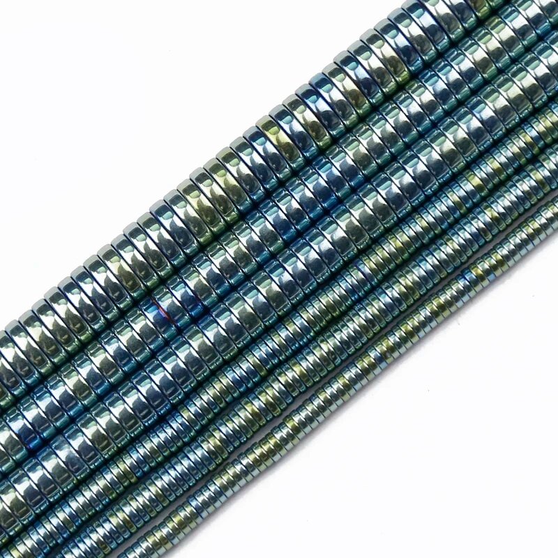 Бусины из гематита JHNBY 3/4/6/8 мм 3x1mm 335pcs, Green