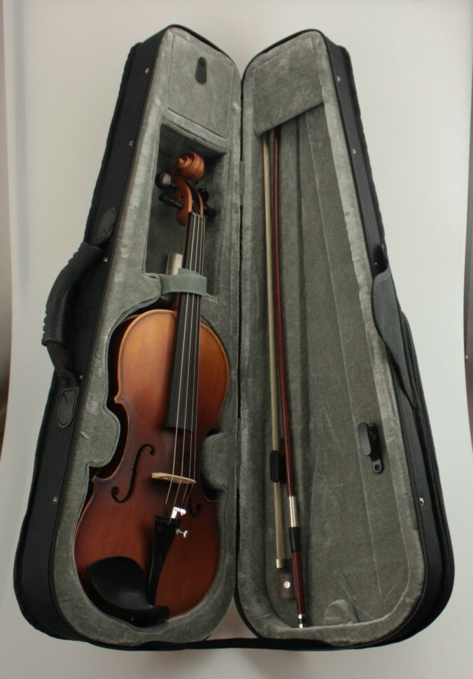 Скрипка 1/2 ANT-3138PO-Vn1/2 Bestler, комплект с футляром и смычком, матовый лак (Антик) (ANT)