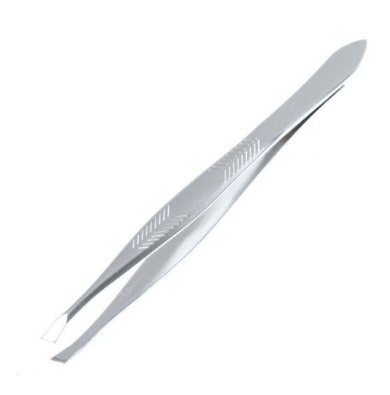 Пинцет для бровей Zinger скошенный, профессиональный 9 см (86012 S)