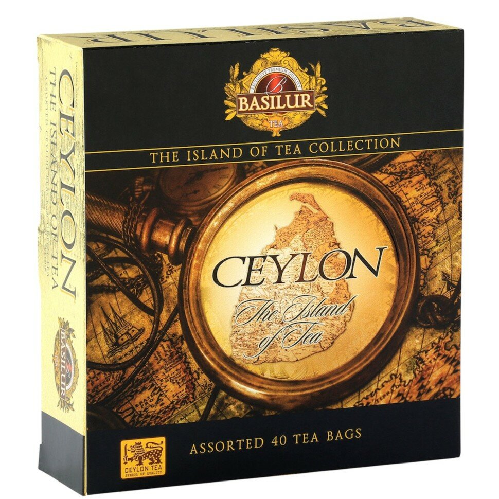 Чай Базилур Ассорти Чайный остров Цейлон 40 пакетиков