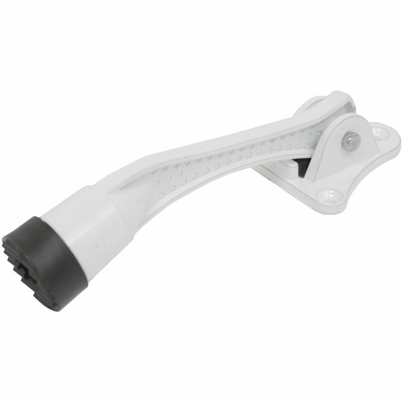 Дверной фиксатор КНР "Аллюр", Козья ножка, белый, КН-130 РУ, RAL9016 (15491)