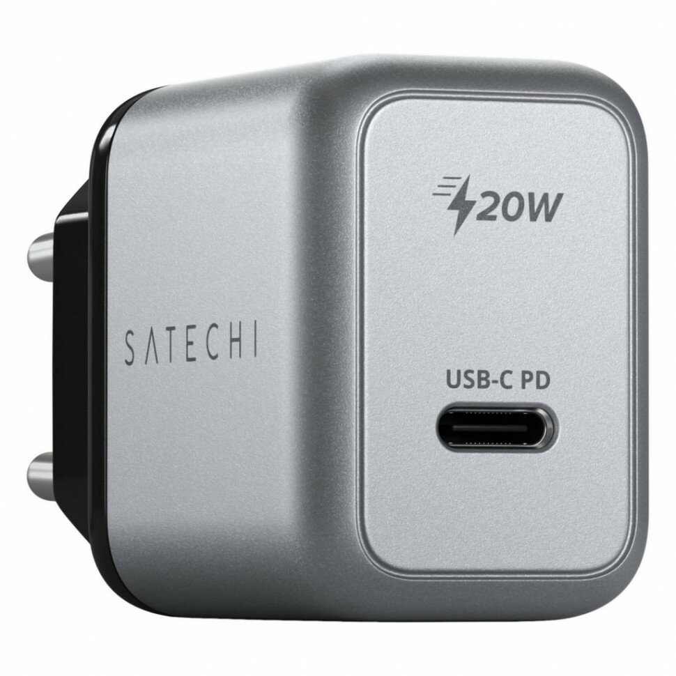 Сетевое зарядное устройство Satechi 20W USB-C PD Wall charger 1xUSB Type-C (PD) (ST-UC20WCM-EU) серый