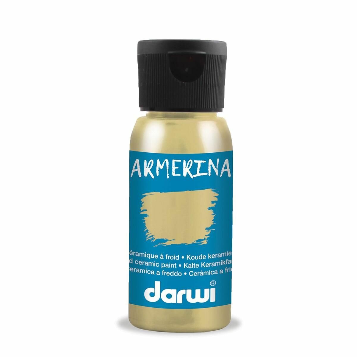 Акриловая краска Darwi "Armerina", для керамики, цвет 050, золотистая, 50 мл, DA0380050