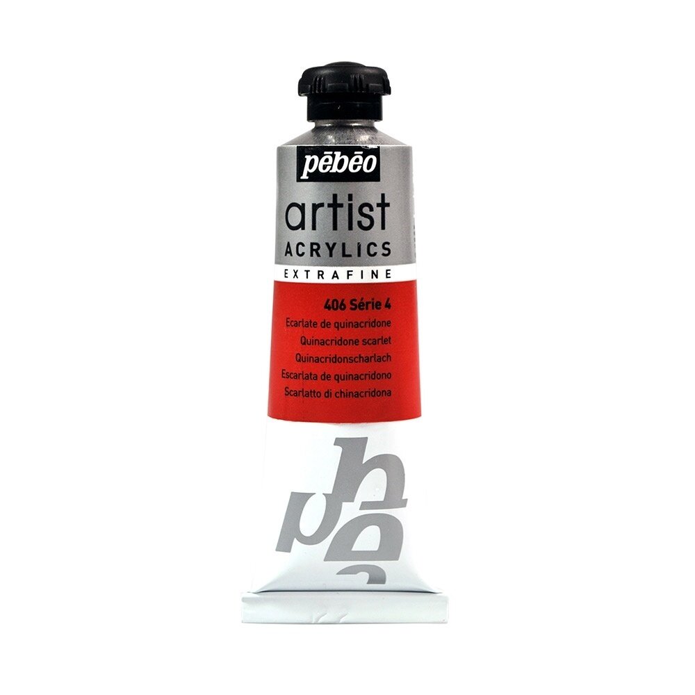 Краска акриловая Pebeo Artist Acrylics extra fine, №4, 37 мл, алый хинакридон