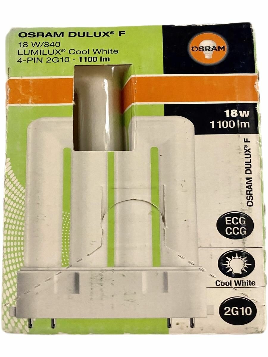 Osram Лампочка 2G10 18w/840 4000k 4-PIN 1100lm dulux F cool white