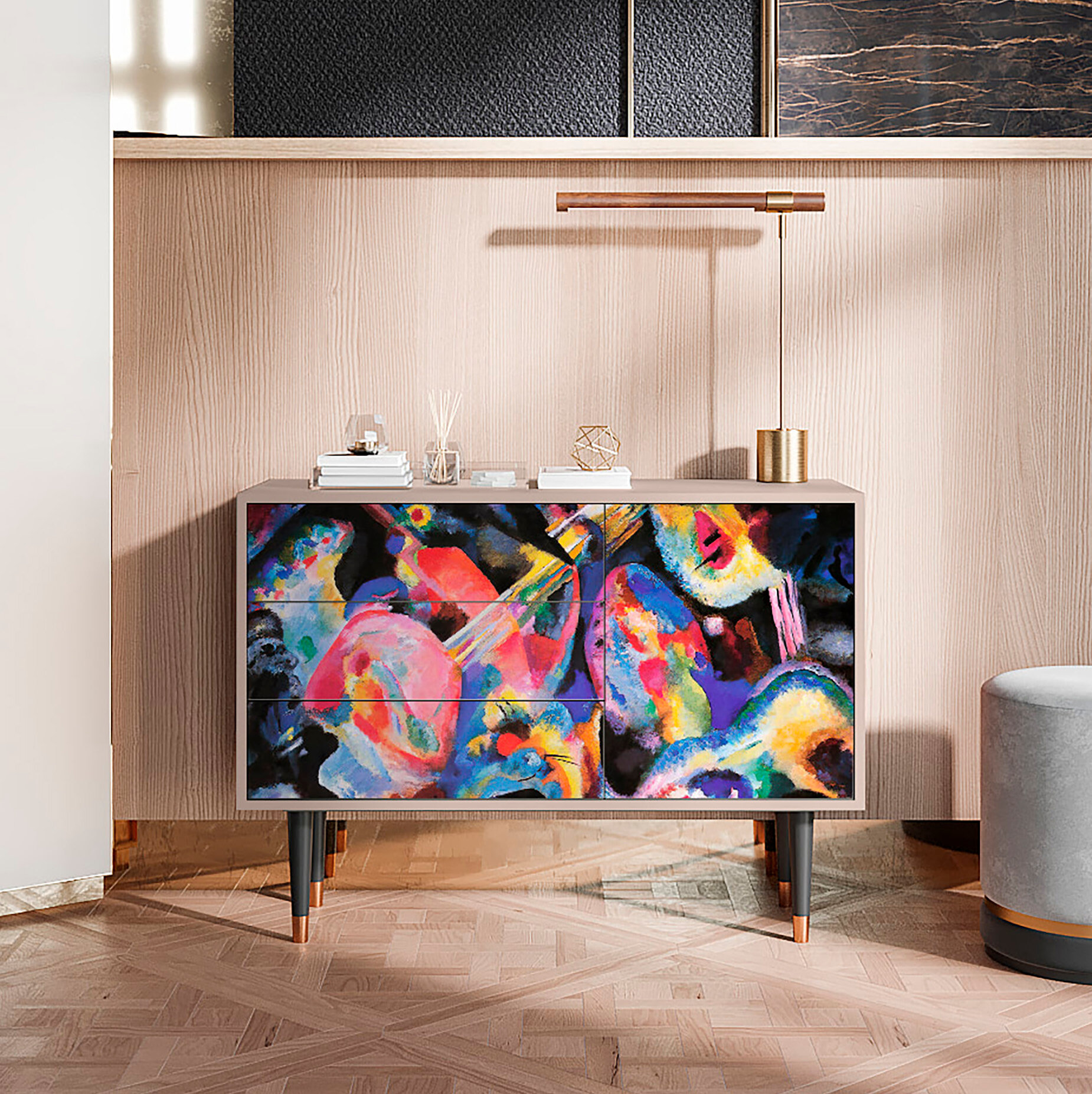 Комод - STORYZ - S3 Kandinsky, Размер - 115 x 84 x 41 см, Цвет корпуса - , Бежевый