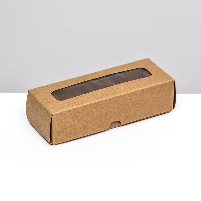 Коробка для 3 конфеты, с окном 13×5×3.3 см