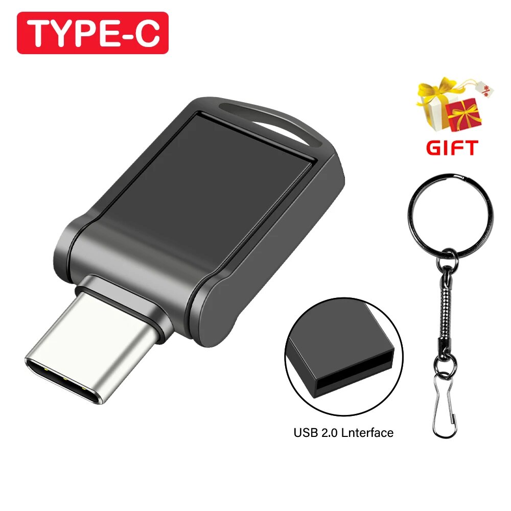 JASTER USB-флешка 128ГБ/64ГБ/32ГБ металлическая 4 ГБ, черный