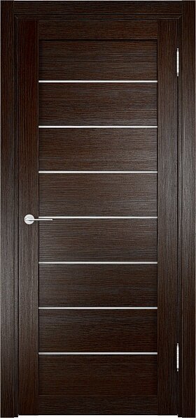 Межкомнатная Дверь Verda Мюнхен 04 до Дуб Темный со Стеклом Сатинато 2000х800мм (Полотно 1шт) / Верда.