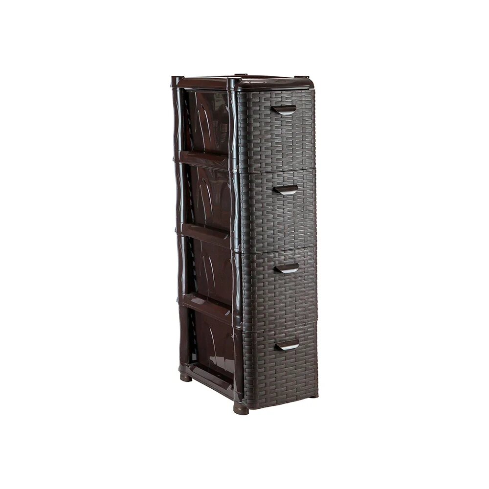 Комод IDEA узкий ротанг 4 секции белый ротанг М 2814, организации хранения, возможности выбора