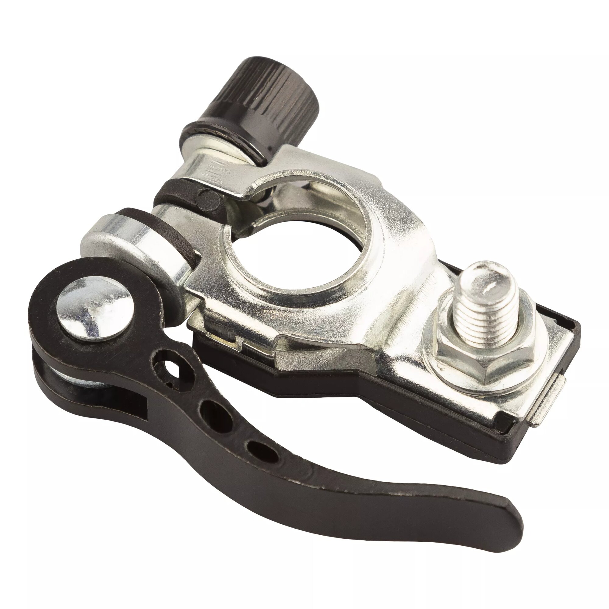 Клемма АКБ WB12B-A1 быстросъемная сталь черная минус (с латунным покрытием) WB 1шт