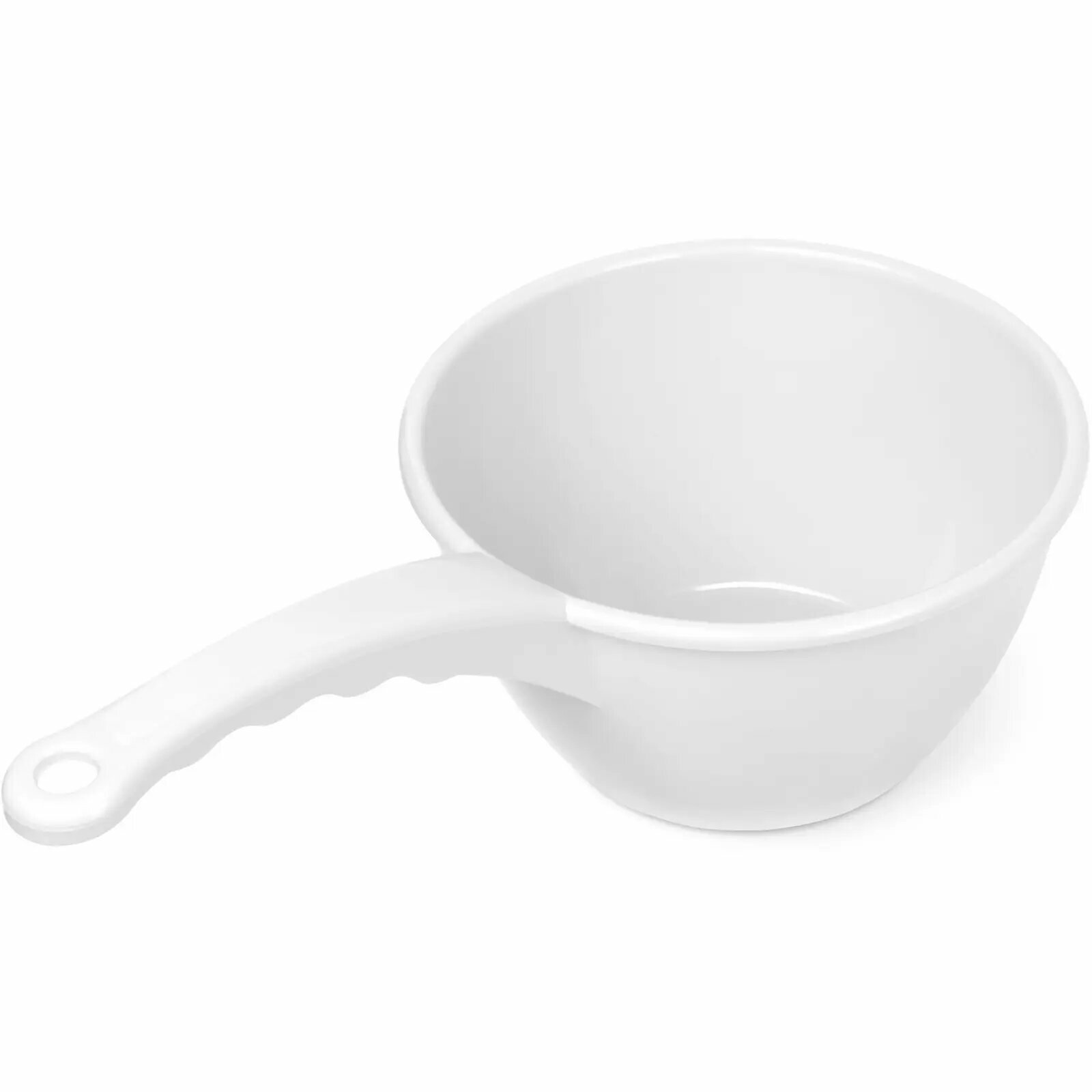 Ковш пластиковый для кухни, 2л, белый, эргономичная ручка с выемками, полипропилен пищевой, хранение на подвесе