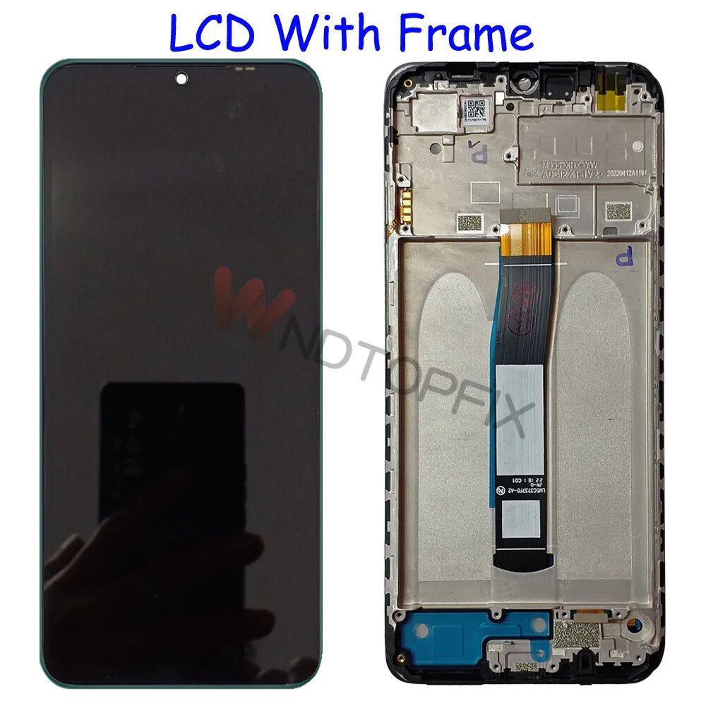 ЖК-дисплей 6,71 дюйма для Xiaomi POCO C40 220333QPG, сенсорный экран, дигитайзер в сборе, запасные части для Xiaomi Redmi 10C LCD 220333QBI Black With Frame