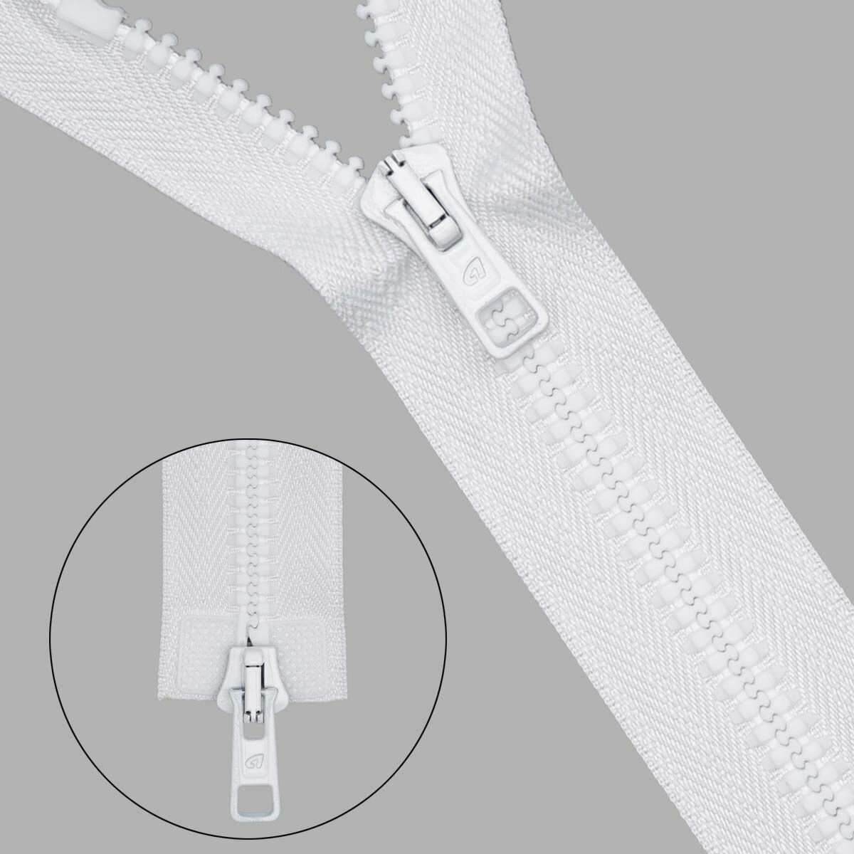 Молния трактор Тип 10 (6мм) 2 замка 85см Arta-F (001 белый)