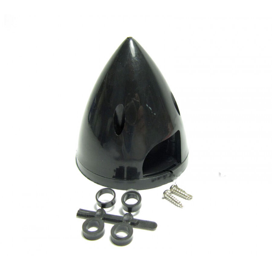 Кок 64 мм 5,8/6,4/6,8/8 мм пластиковый черный для авиамоделей