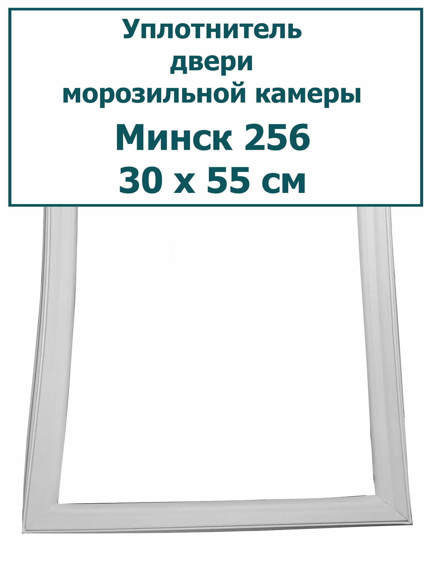 Уплотнитель (резинка) для двери морозильной камеры холодильника Минск 256, 30 x 55 см (300 x 550 мм)