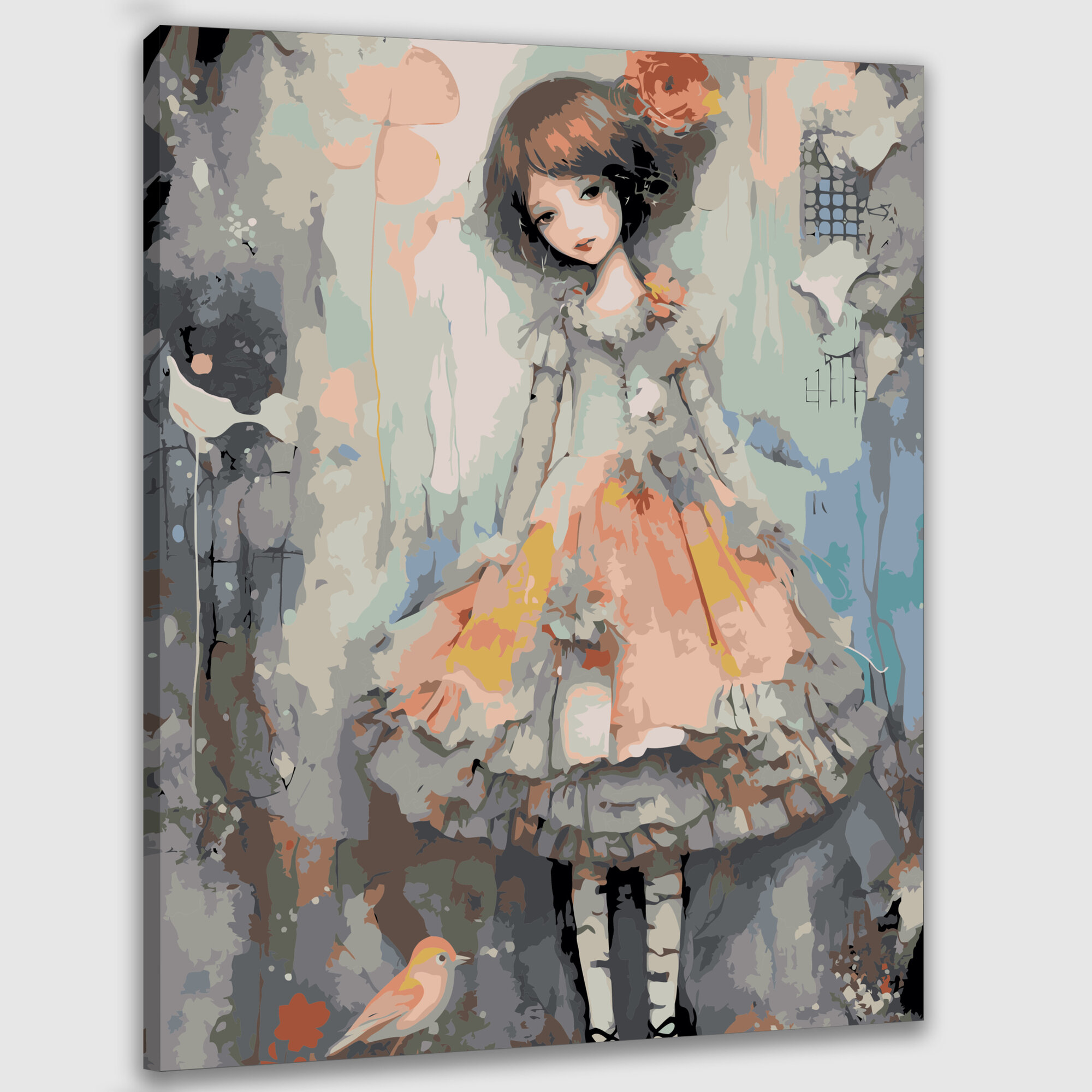 Картина по номерам 40x50 см, картина, художественное произведен, смешанная техника, коллаж, винтажные фотографии