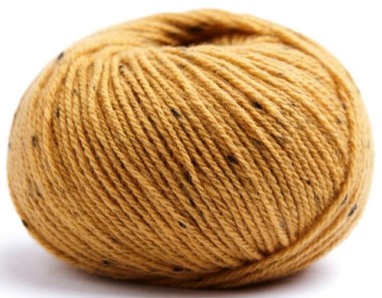 Como Tweed /Комо Твид/ пряжа Lamana (100% шерсть мериноса сверхлегкая), 25г/120м (08 твид, curry (карри), желтый)
