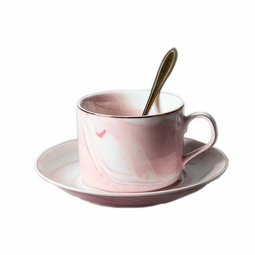 Розовые минималистские кофейные чашки Современный послеобеденный чай Скандинавские уникальные кофейные чашки Керамика Повторное использование кухонных продуктов