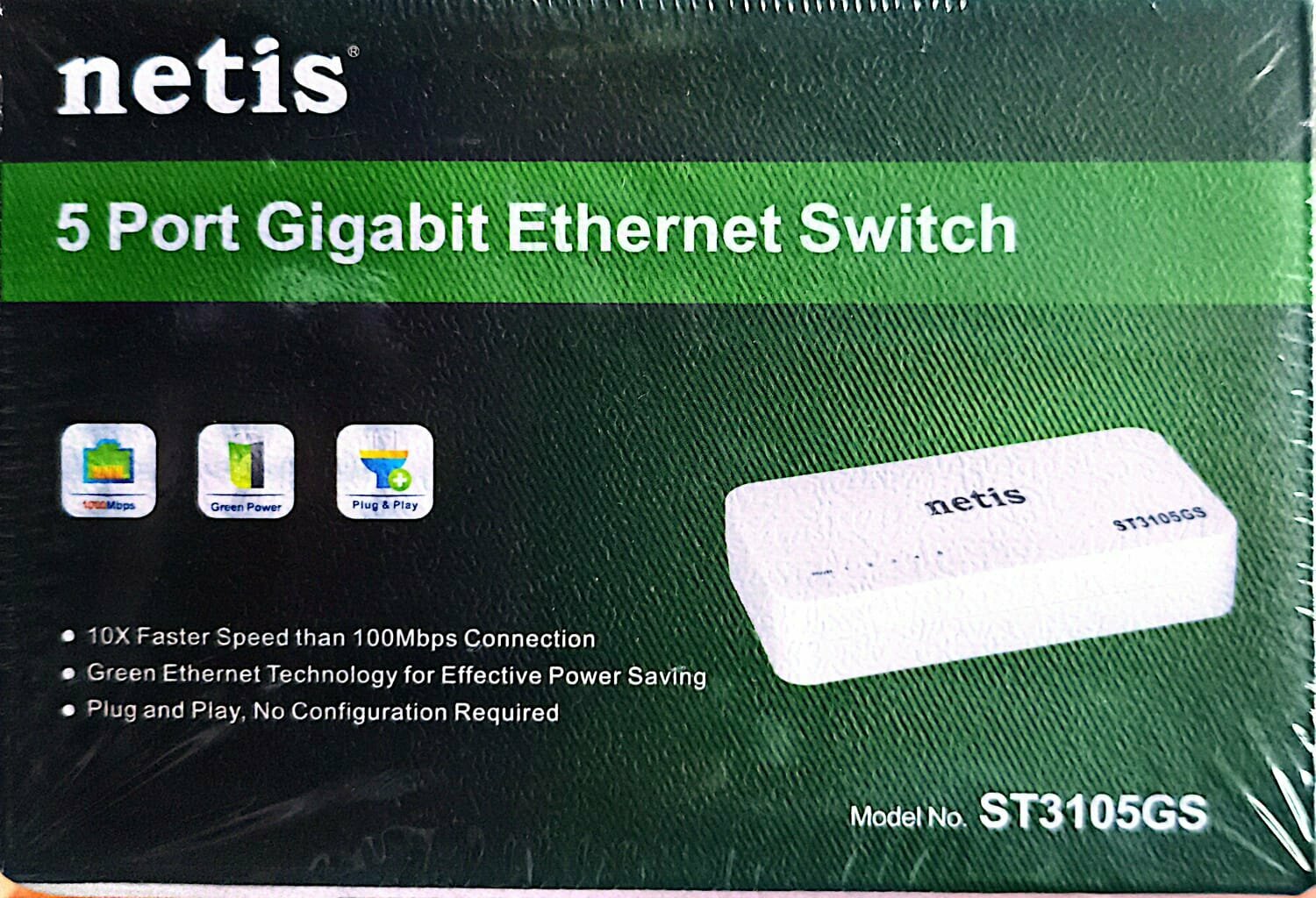 Коммутатор Netis ST3105GS 5-портовый, 1000 Мбит/с, пластиковый корпус