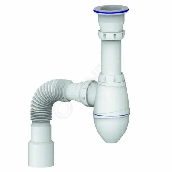 A220P Сифон для тюльпана, умывальника 1 1/2 и гибким соединением д.40 х 40/50