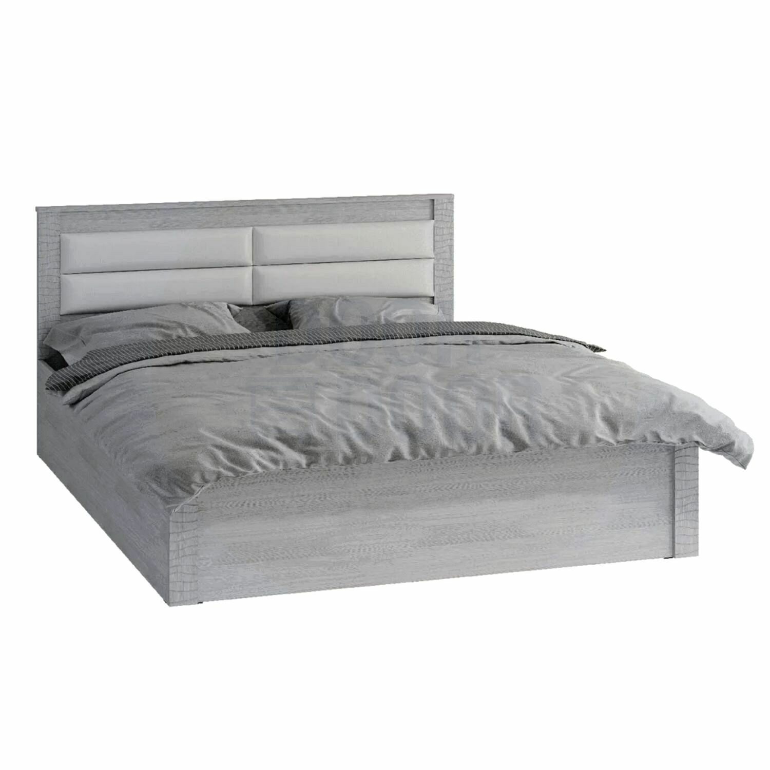 Кровать с настилом ДСП Монако КР-16 160х200, Ясень Анкор светлый.