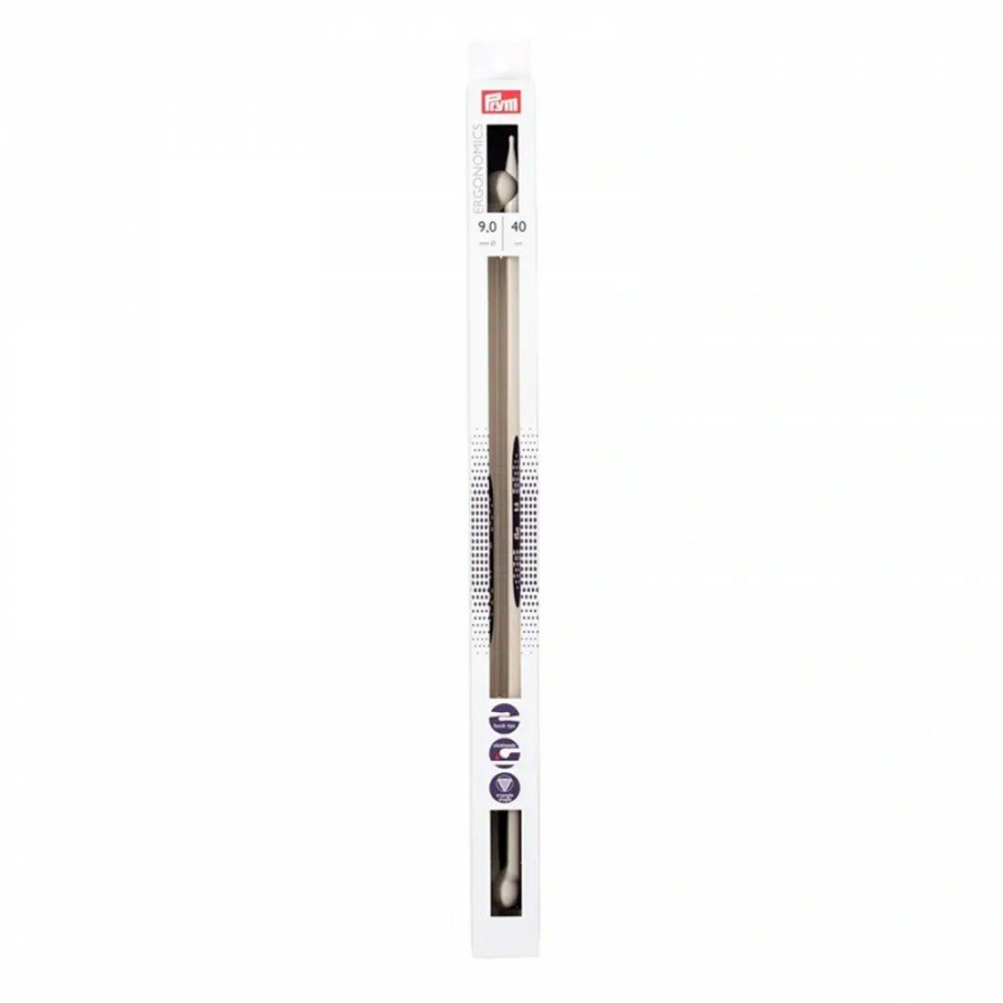 Спицы прямые Ergonomics 9мм/40см, Prym, 190412