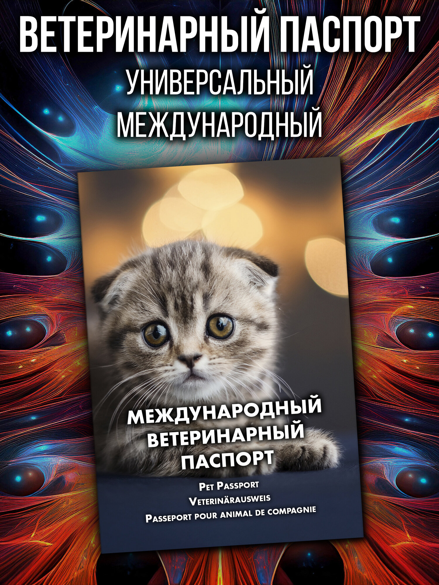 Ветеринарный паспорт для кошек, собак и любых других домашних животных, международный