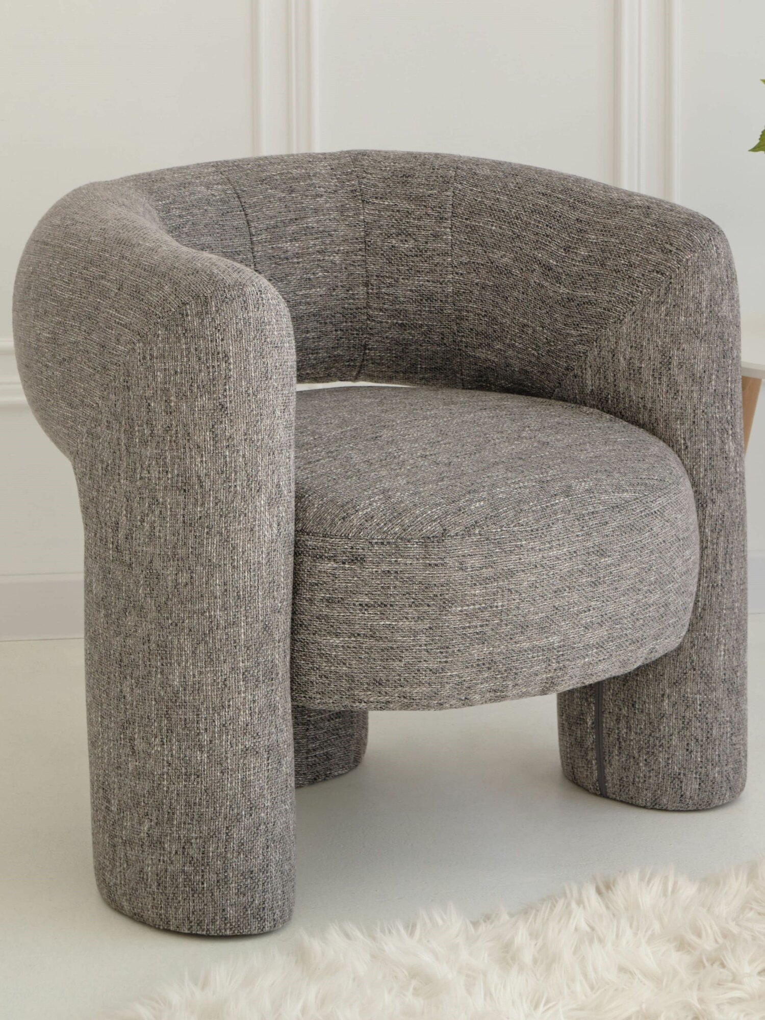 Кресло Клэр мягкое для отдыха дома рогожка Milana 5, XXL 77х77х74 см