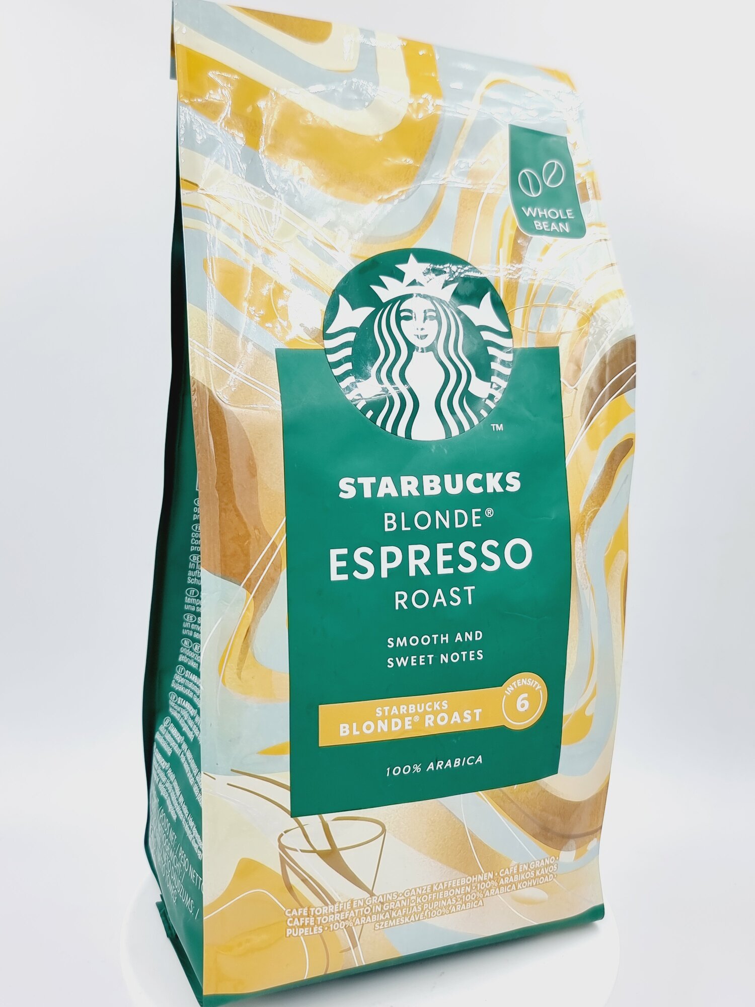 Кофе в зернах Starbucks Blonde Espresso Roast, 450 г, до 11/2026 г (Португалия)
