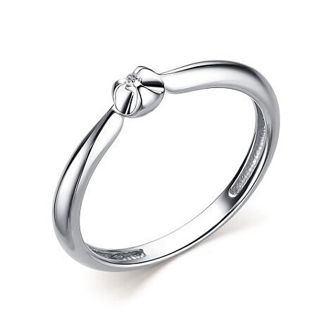 Кольцо, серебро, 925 проба, бриллиант