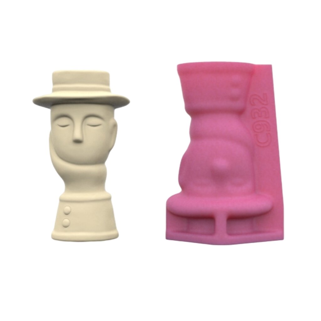 Абстрактная Силиконовая Форма Для Вазы С Человеческим Лицом, Гипсовая Форма Для Изготовления Цемента, Формы для Цветочных Горшков, Подходящие для Украшения дома