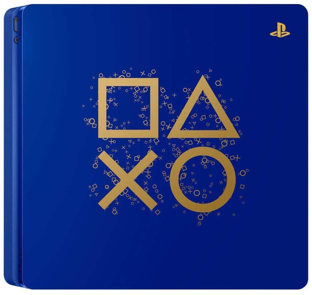 Уценка! Игровая приставка Sony PlayStation 4 Slim 500 Gb Days of Play LE с синим геймпадом