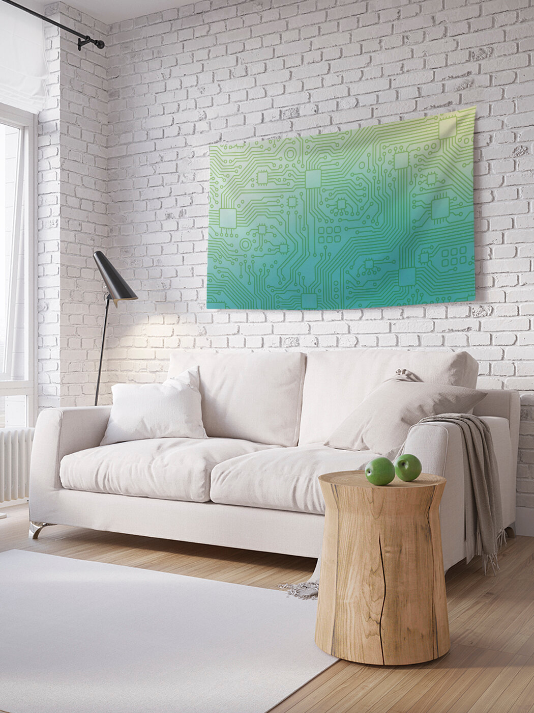 Фотопанно на стену горизонтальный постер 100х150 "Электронная плата", JoyArty