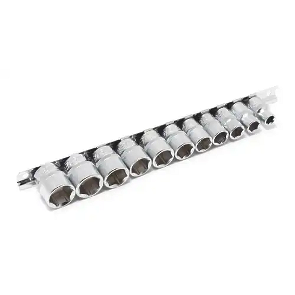 FORSAGE F-3111-5 набор головок 11 пр: 3 / 8 inch, 6 гр, 8, 10-19 мм, на планке