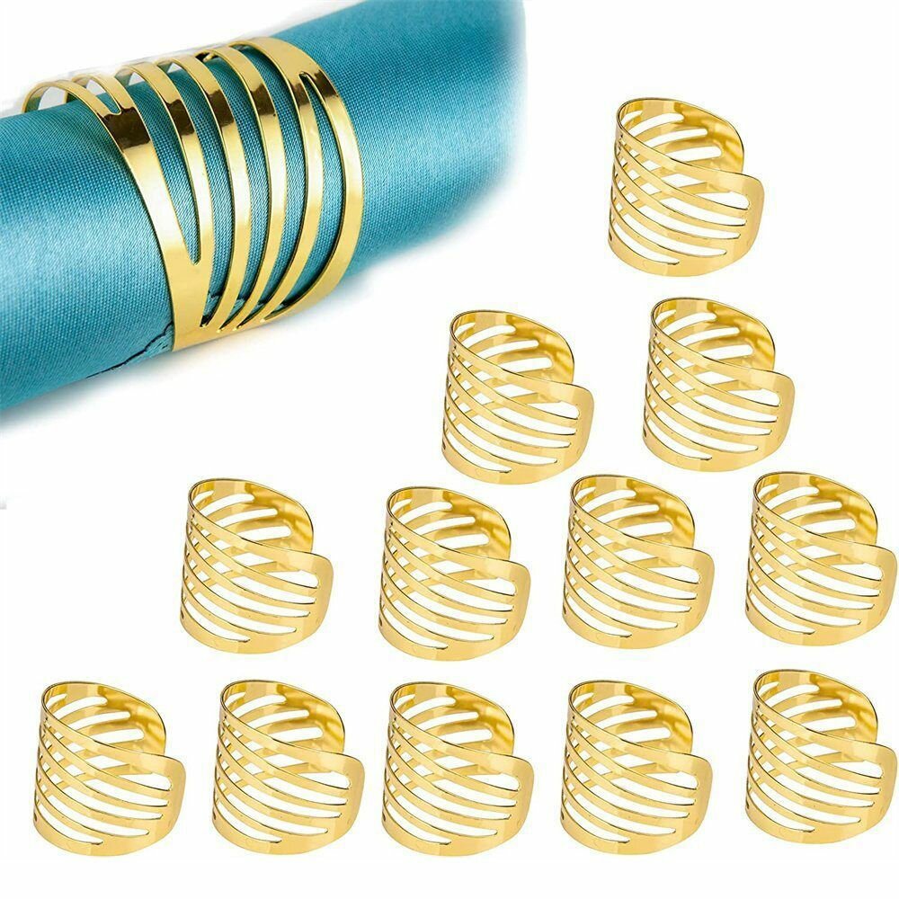 12 штук полых изогнутых колец для салфеток