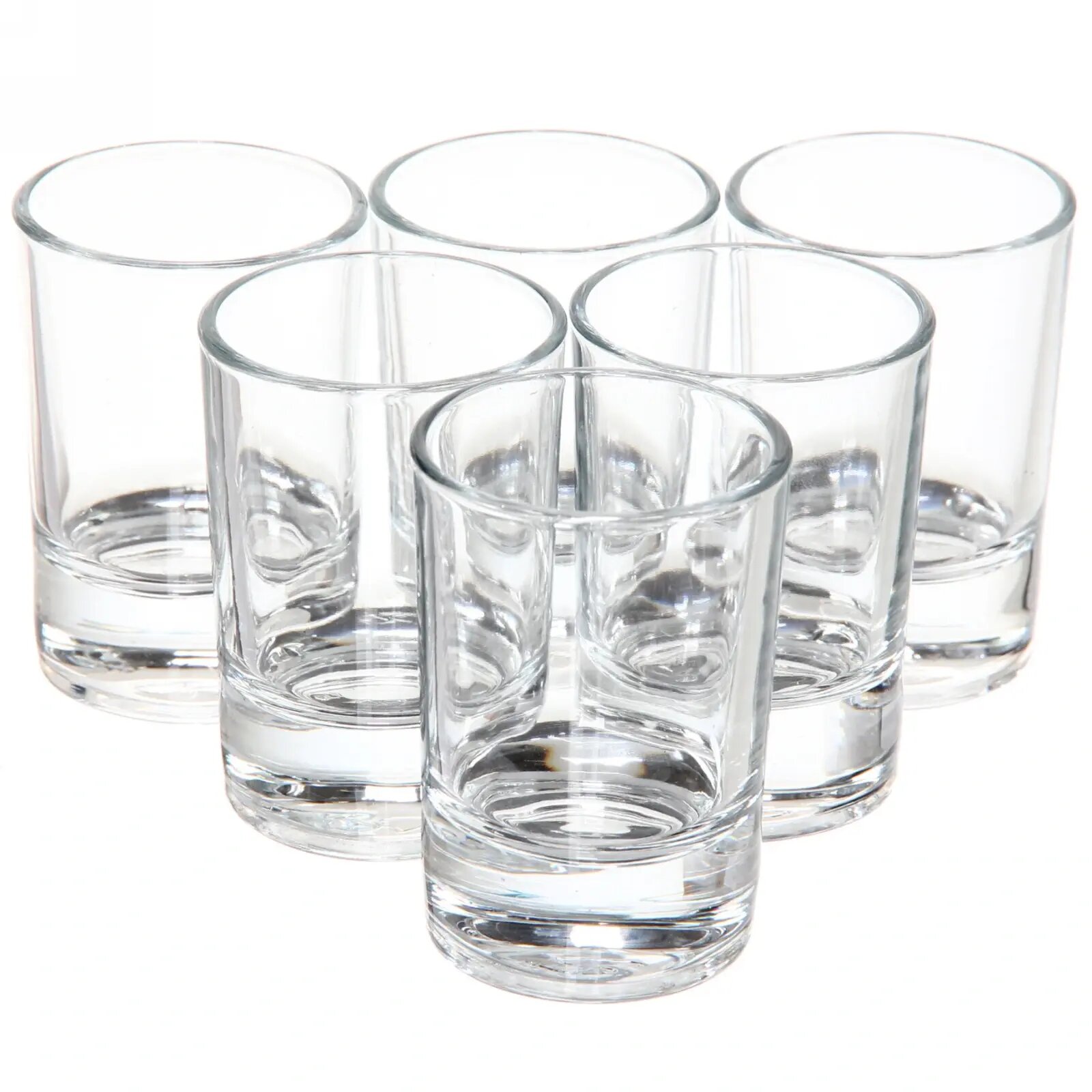 Набор стопок «Бэйзик», 6 шт, 55 мл, прозрачное стекло, универсальные для напитков