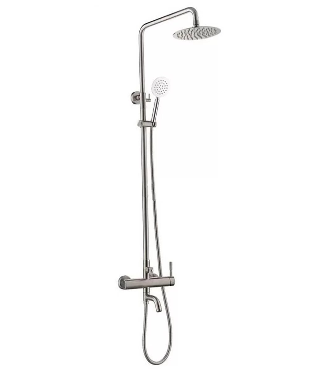 Душевая система из нержавеющей стали с тропической лейкой HANSEN HN32304-G Сатин