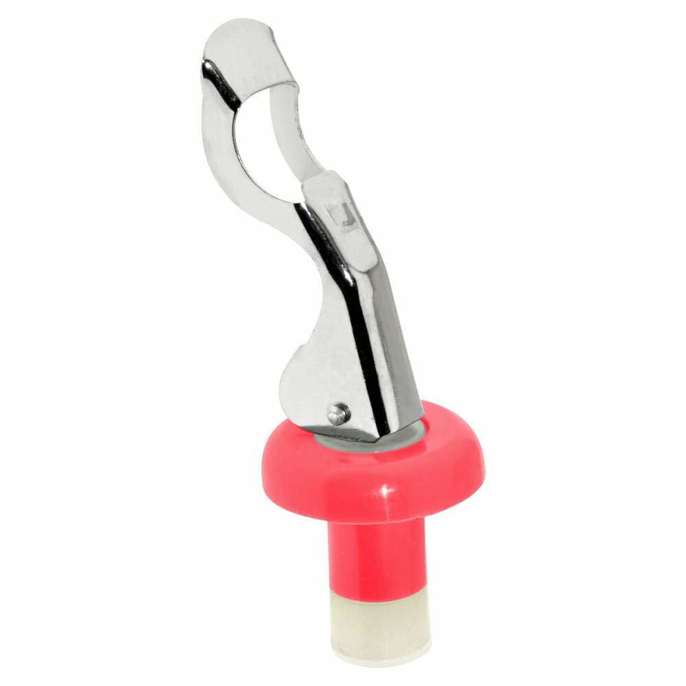 Пробка для бутылок Мультидом AN13-42, с зажимом, металл/силикон/пластик, 9 см 1 шт