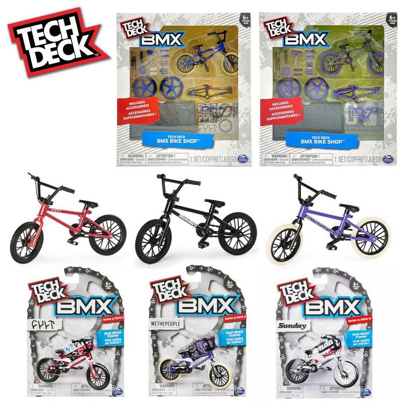 TECH DECK BMX Finger Bike Миниатюрная модель велосипеда с подвижными колесами.