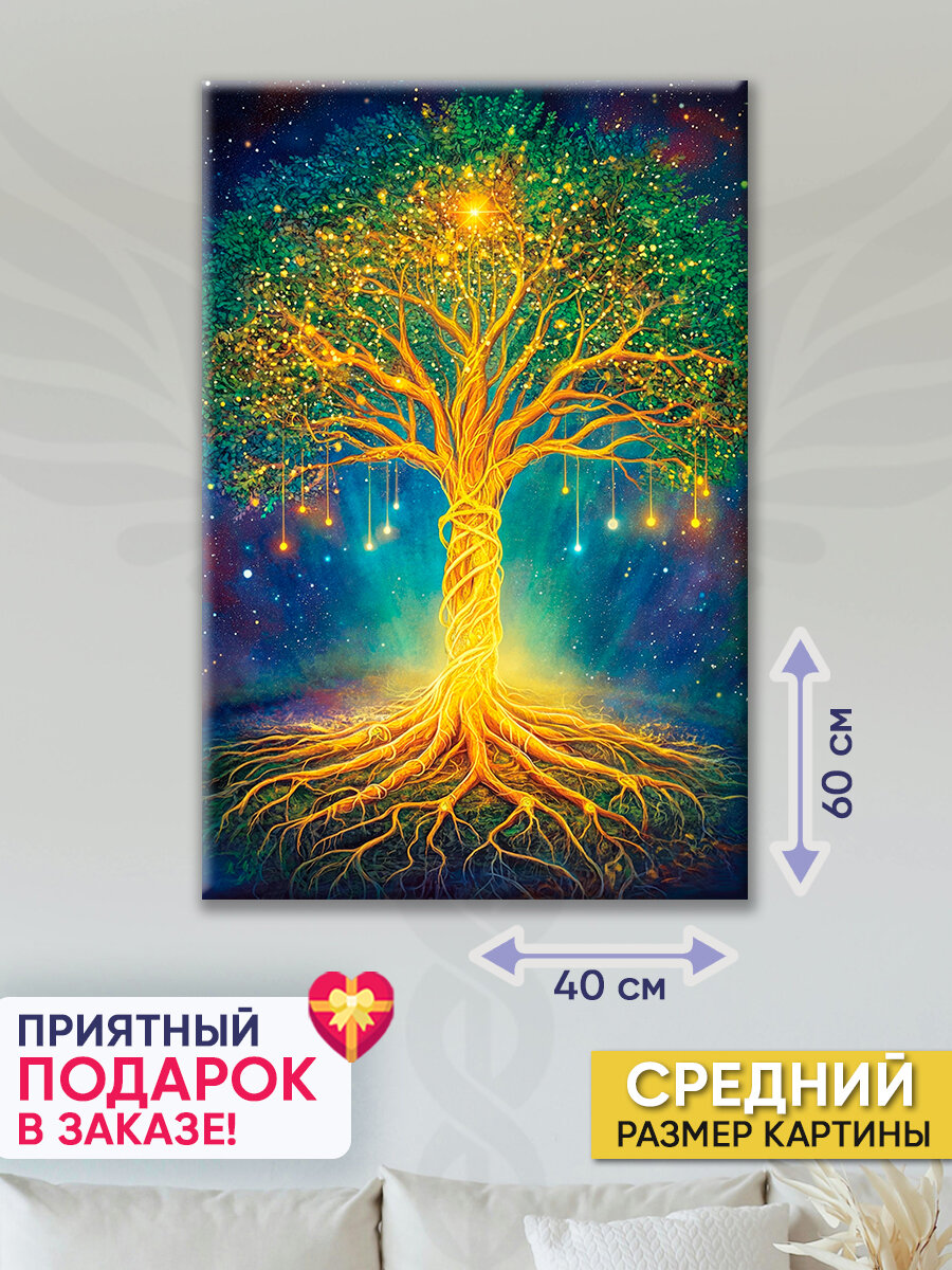 Картина на холсте "Магическое древо" 40х60 см