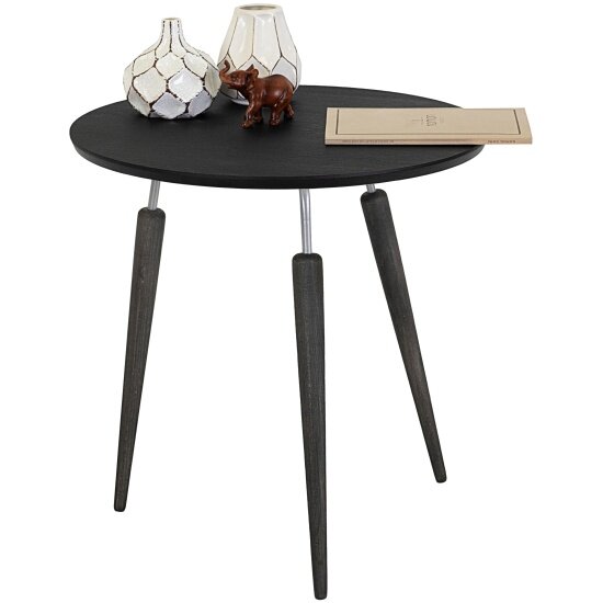 Столик журнальный Мебелик BeautyStyle 22 черный элит/металл/эбеновое дерево