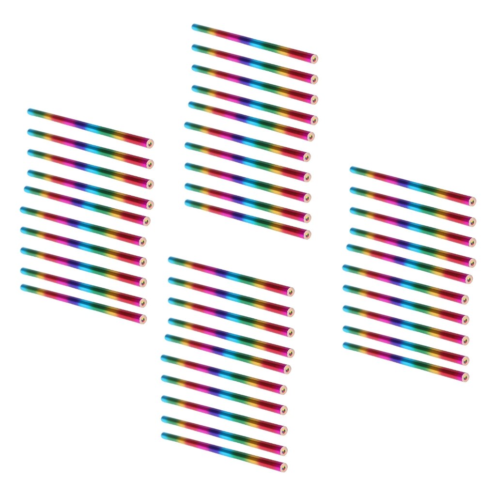 40 шт. цветные карандаши радуги, 4 цвета в 1, цветные карандаши, разноцветные карандаши