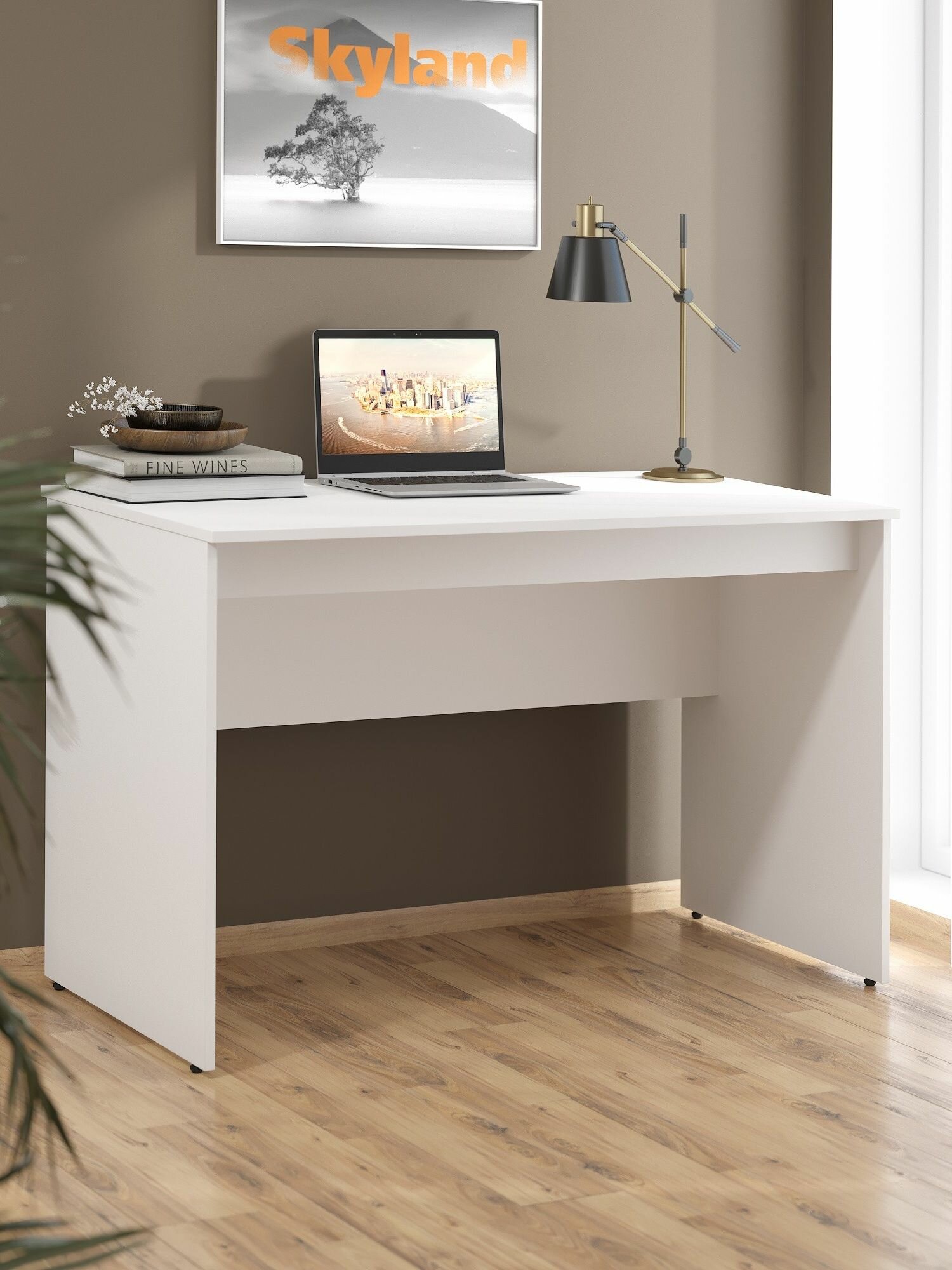 Компьютерный стол SKYLAND SIMPLE S-1200, белый, 120х60х76 см