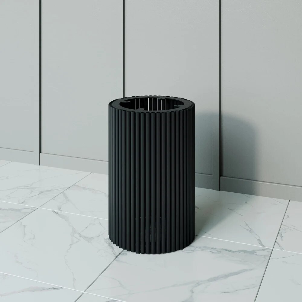 GENGLASS Подстолье металлическое круглое черное TRUBIS S GGTP-03-2-S