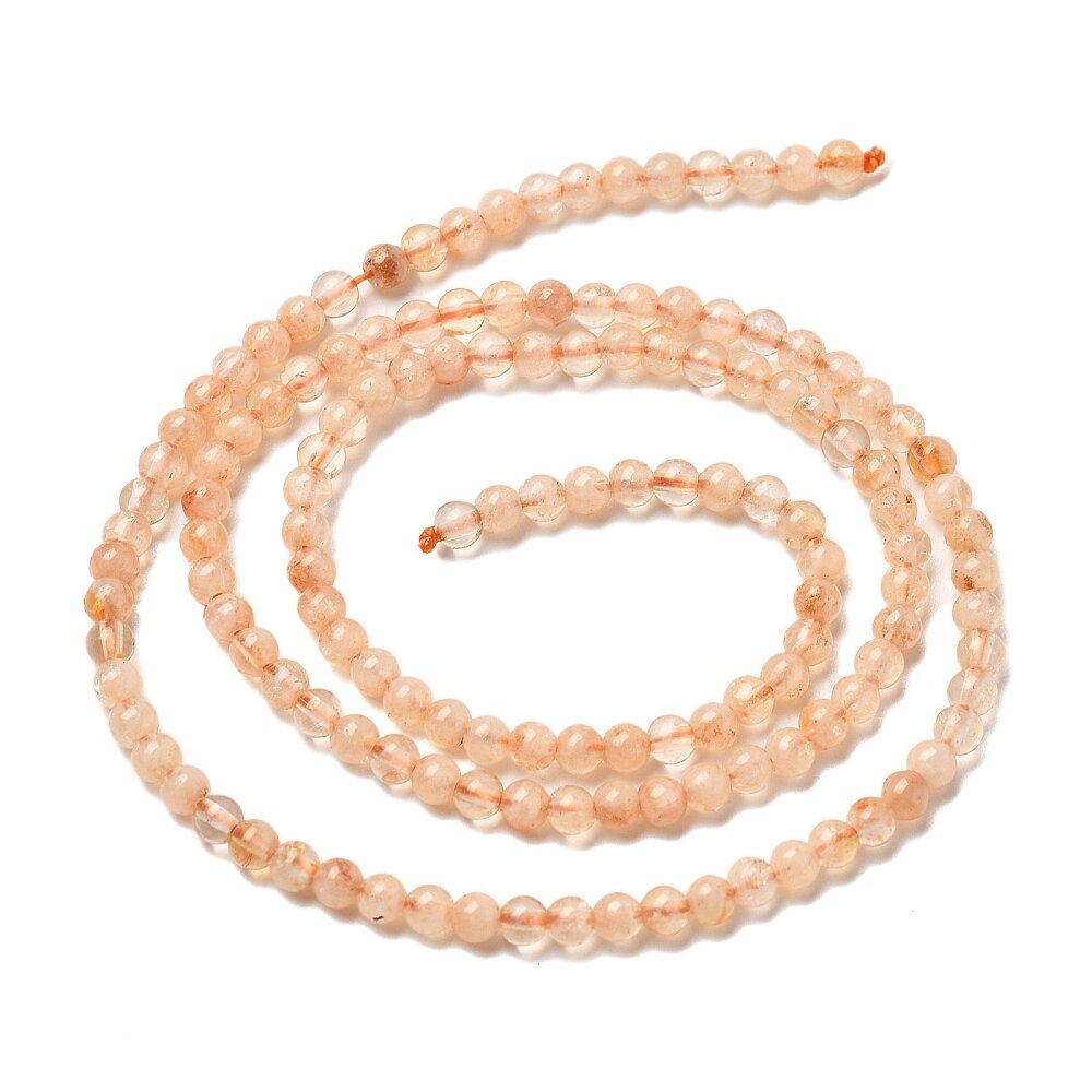 Бусины каменные, цитрин, 3мм, 135 шт, низка