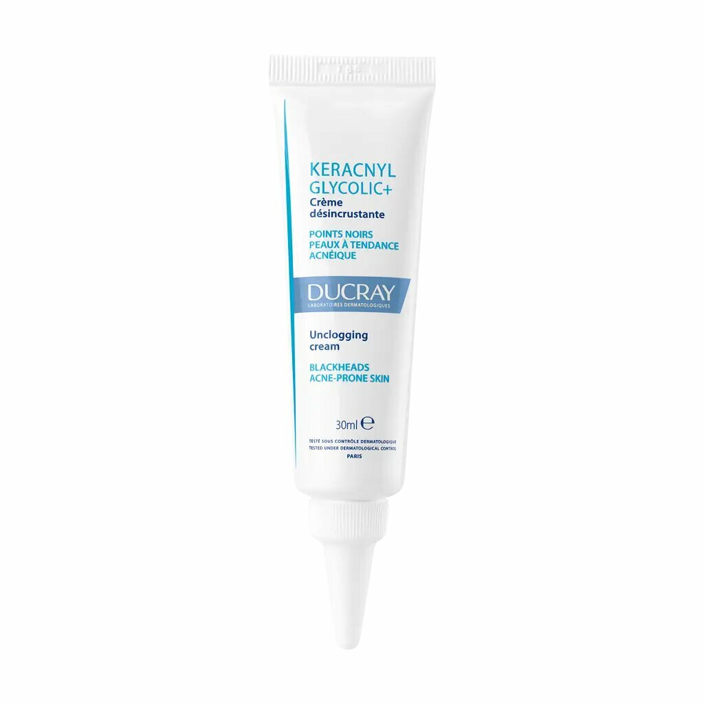 Ducray Keracnyl Glycolic+ Крем матирующий очищающий для кожи, склонной к акне 30 мл 1 шт