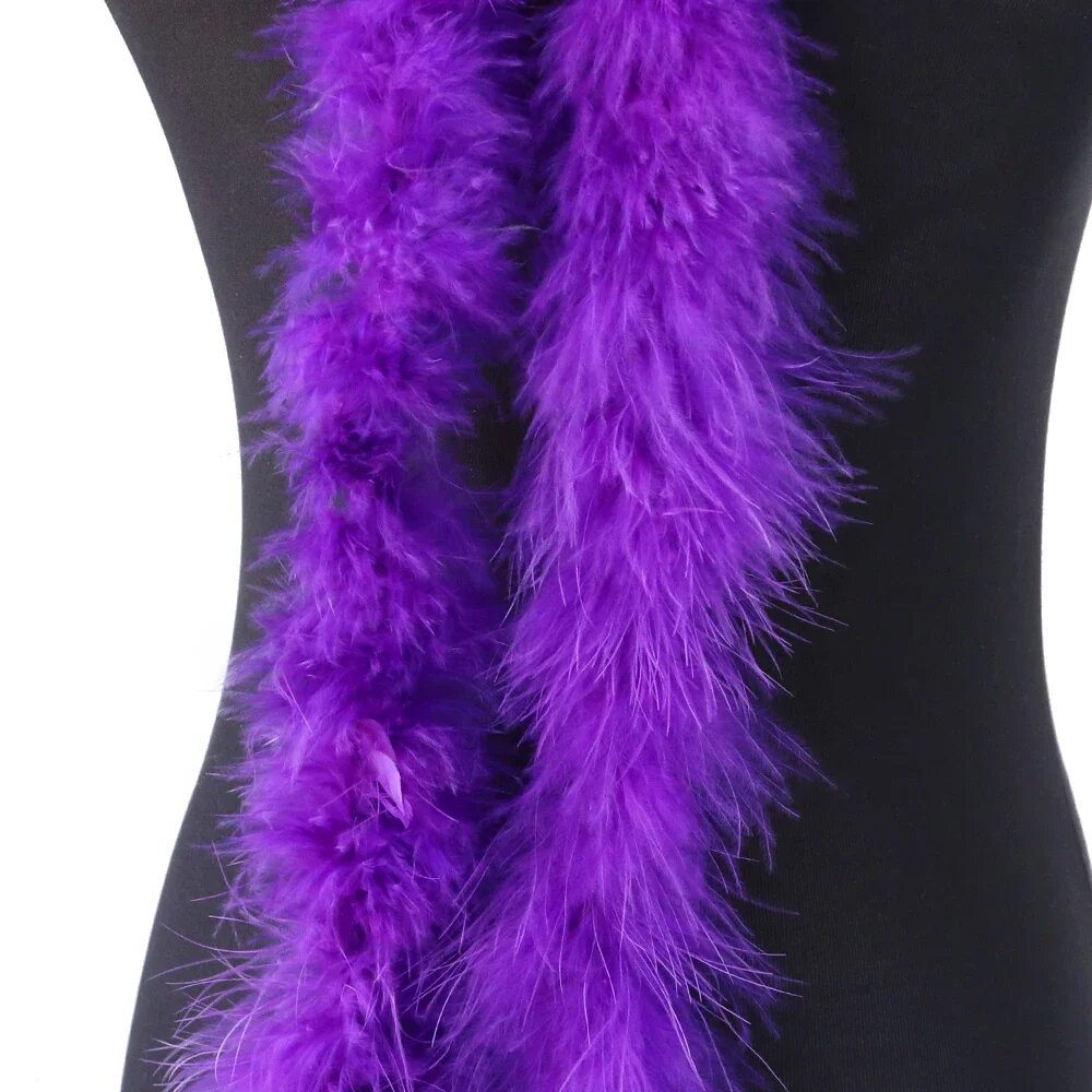 Натуральные перья марабу для декора Фиолетовый, purple