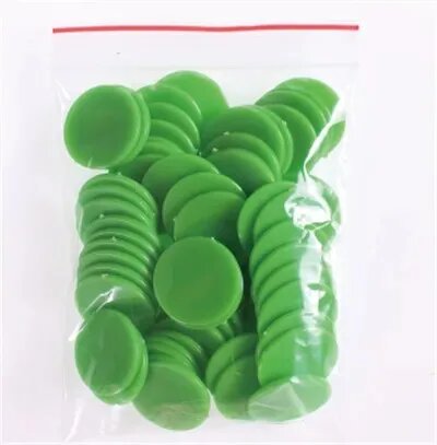 Пластиковые покерные фишки SHENGMEIYU 100 шт 25 мм Зеленый, green