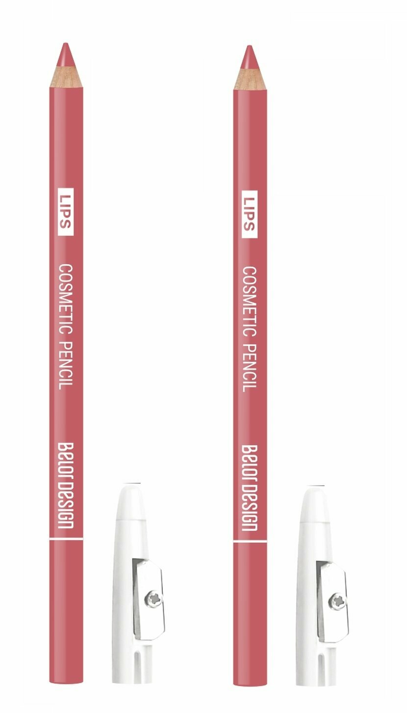 Карандаш для губ BelorDesign косметический контурный "Party" тон 42 Розовый Тауп, 1,4г 2 шт